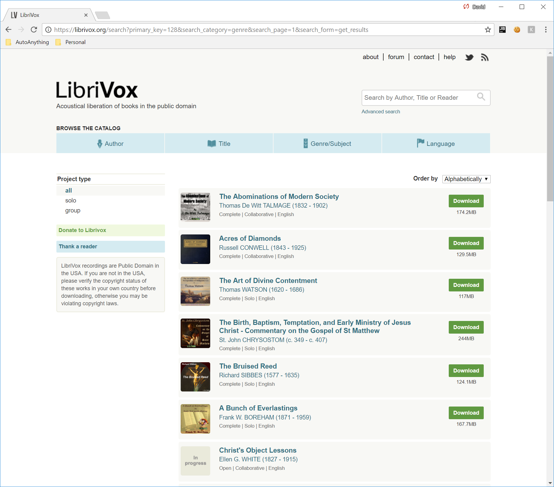 LibriVox – Restless Pilgrim